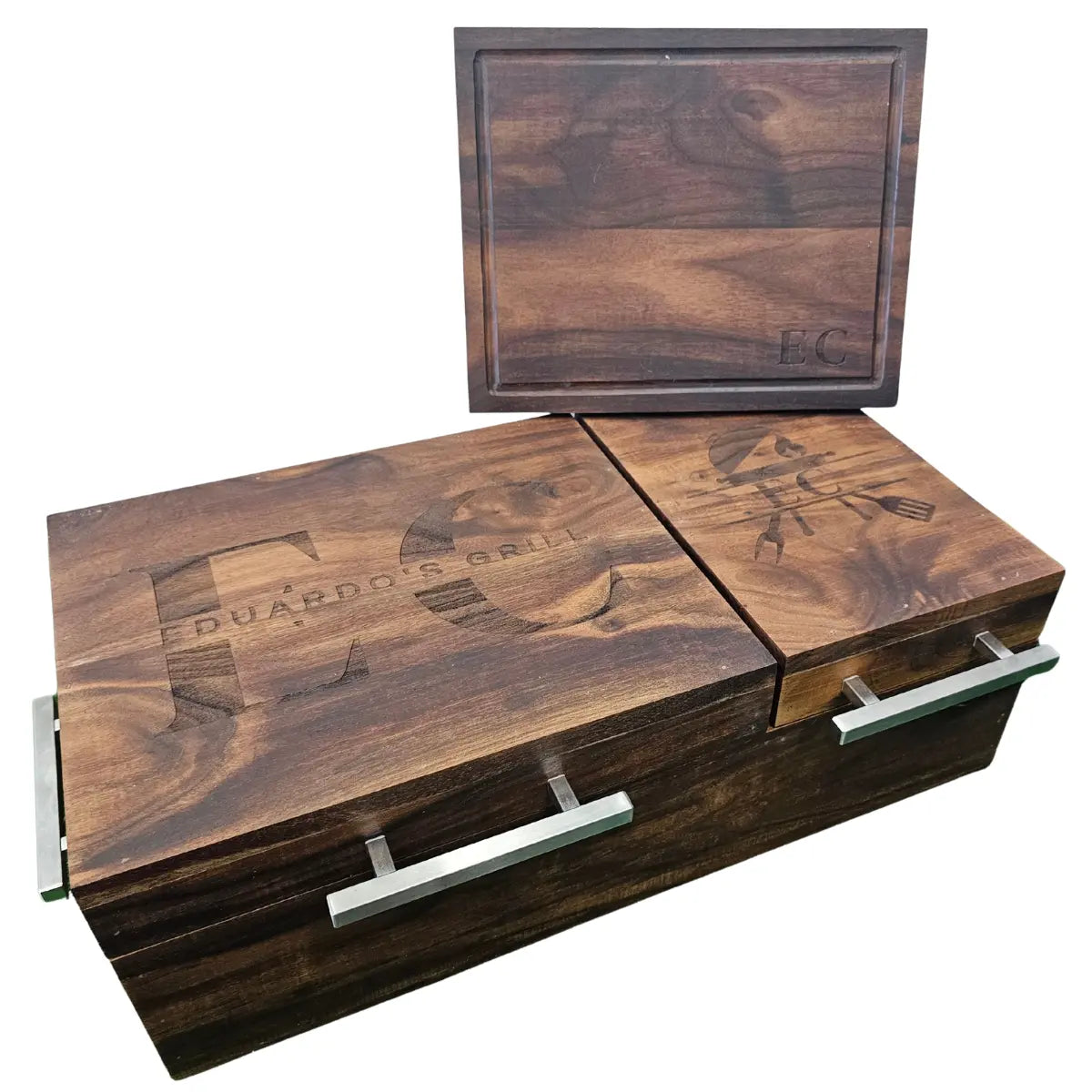 Mega Caja Nogal Sólida con Tabla - Regalo Premium Personalizado RKhome